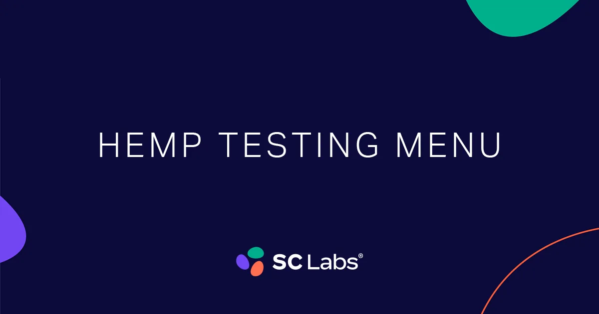 Hemp Testing Services Menu | SC Labs